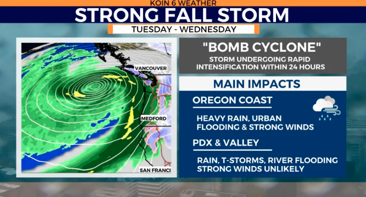 Bomb cyclone to drop inches of rain, snow on the Pacific Northwest ...